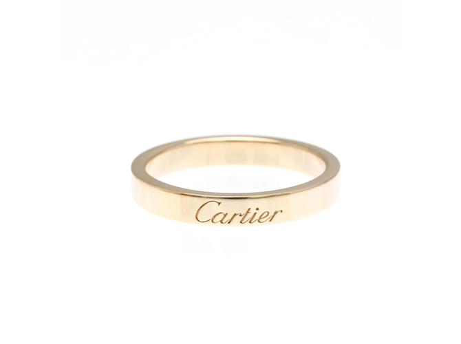 Cartier Engraved Band Ring in Pink Gold Golden ref.2283158 - Joli Closet