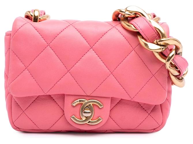 Chanel Pink Mini Quilted Lambskin Funky Town Flap Leather ref.2295271 ...