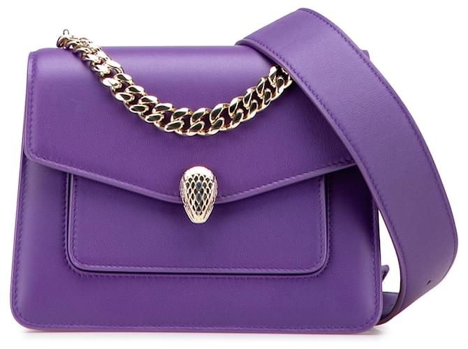 Bulgari Bvlgari Purple Small Leather Serpenti Forever Maxi Chain ...