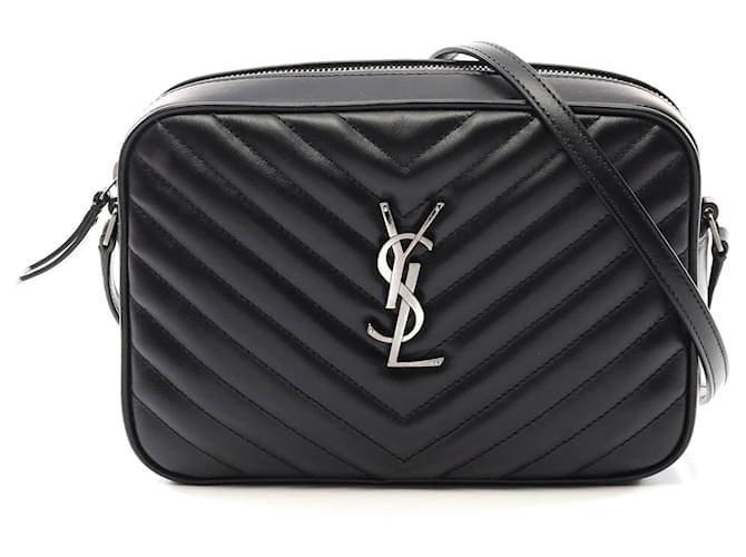 Yves Saint Laurent Saint Laurent Lou Monogram Leather Camera Bag Black ...