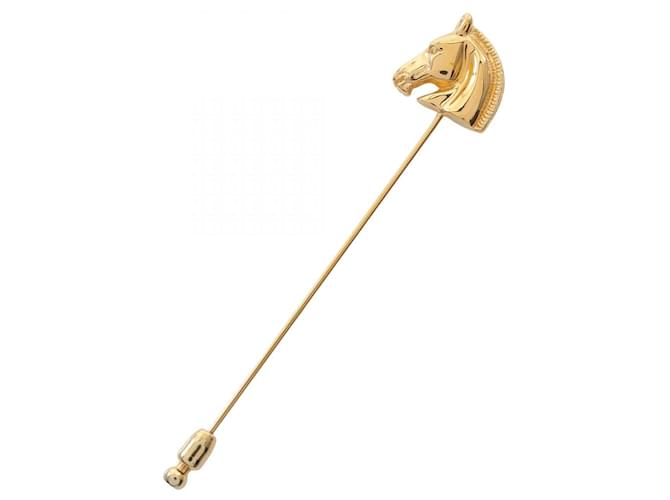 Hermès Hermes Horse Brooch Golden Metallic Metal ref.2311156 - Joli Closet