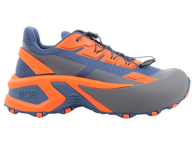 Diesel D-Cage Runner in Navy Blue x Orange, Size 43 EU Polyester ref ...