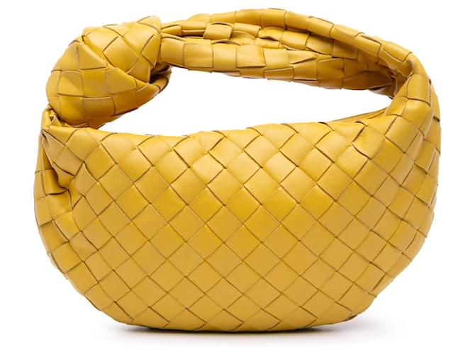Bottega Veneta Yellow Mini Nappa Intrecciato Jodie Mustard Leather ref ...