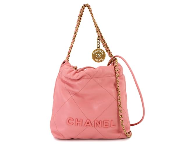 Chanel 22 Mini 2way Chain Hand Shoulder Bag Pink ref.2322235 - Joli Closet