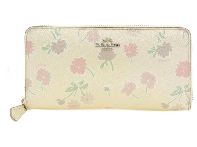 Coach Floral PVC Zip Wallet 55881 Multiple colors Cloth Plastic ref ...
