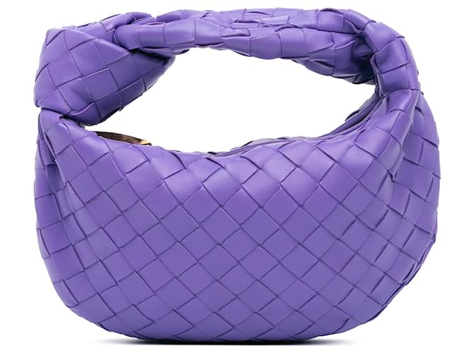 Bottega Veneta Purple Mini Nappa Intrecciato Jodie Dark purple Leather ...