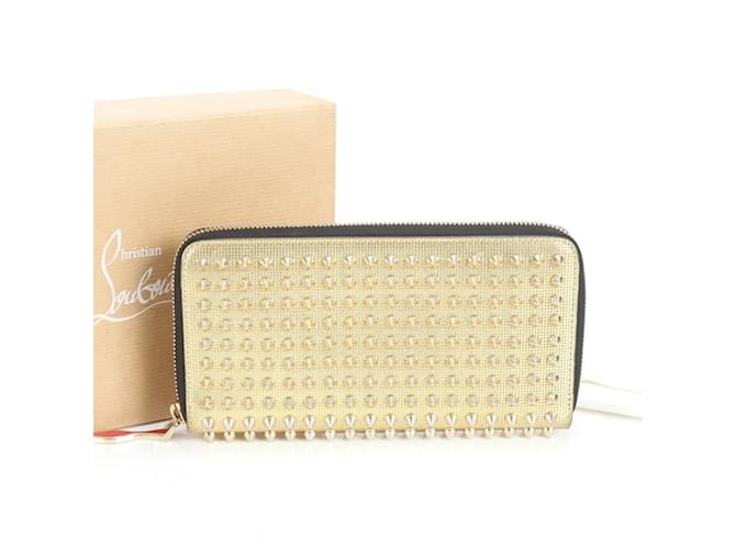 Christian Louboutin Studded Leather Long Wallet Golden ref.2364151 ...