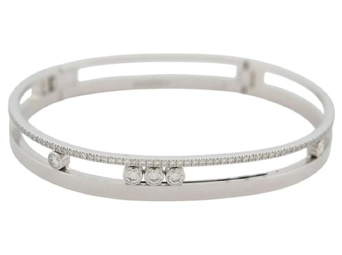NEW MESSIKA BANGLE MOVE ROMANE 6514 WHITE GOLD DIAMOND BANGLE 15 CM ...