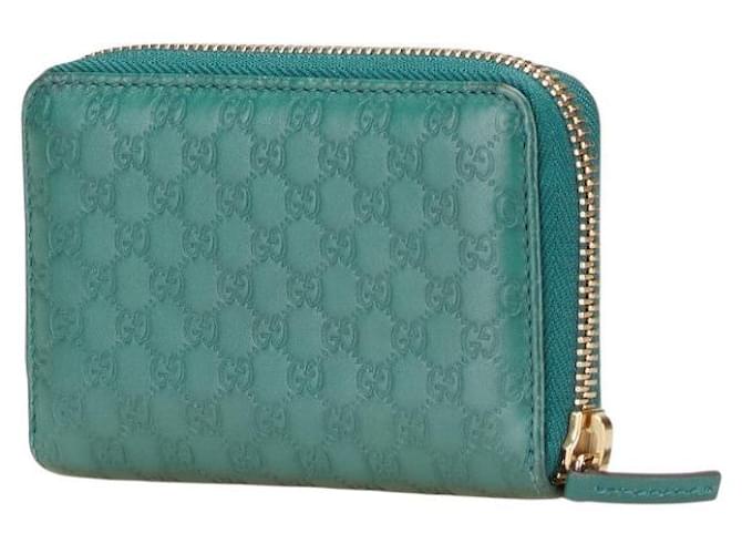 Gucci Micro Guccissima Leather Coin Case Green ref.2391652 - Joli Closet