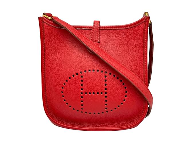 Hermès Hermes Evelyn TPM Leather Shoulder Bag Red ref.2404009 - Joli Closet