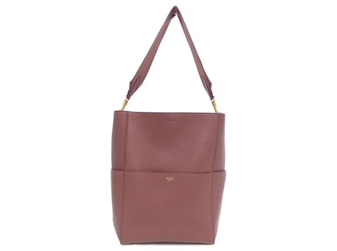 Céline Seau Sangle Dark red Leather ref.2416029 - Joli Closet