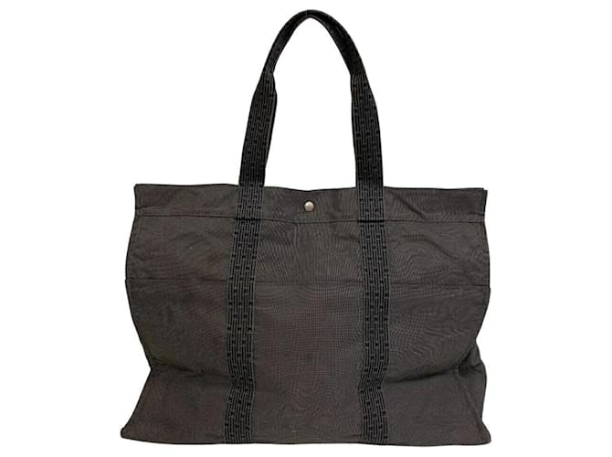 Hermès Hermes Her Line TGM 2-Way Shoulder Tote Bag Brown Cloth ref ...