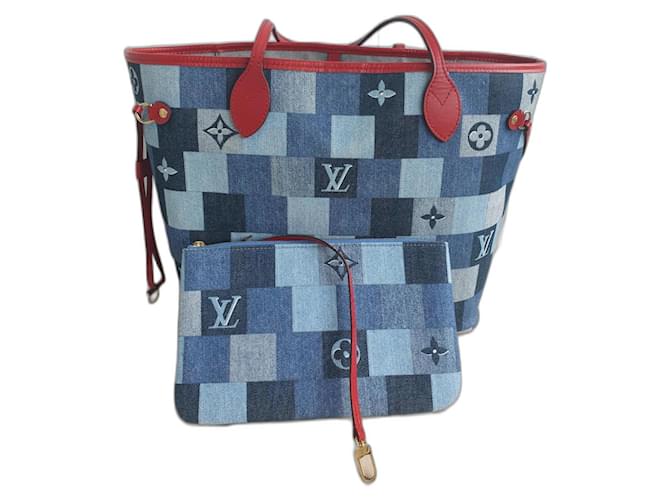 Louis Vuitton Neverfull MM Monogram Denim Blue ref.2459871 - Joli Closet