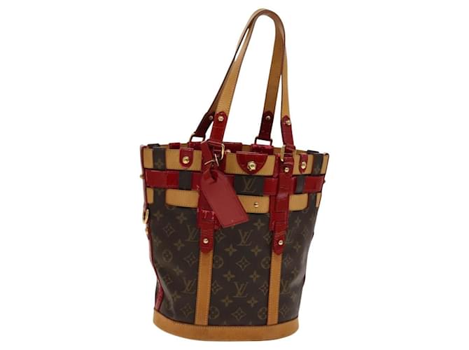 LOUIS VUITTON Monogram Ruby Neo Bucket Tote Bag Red M95613 LV Auth ...