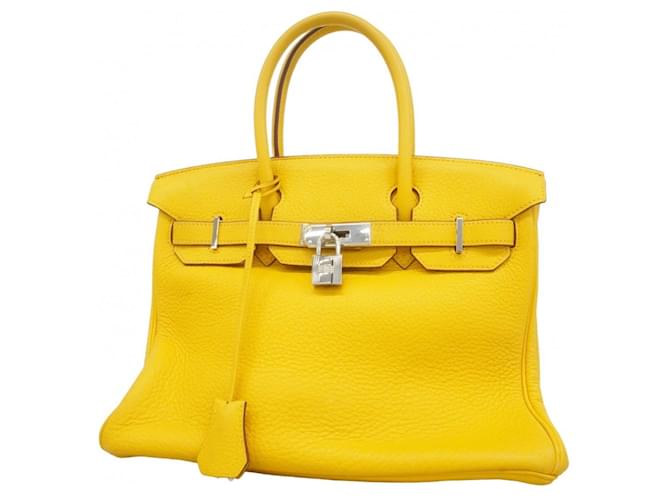 Hermès Hermes Birkin 30 Handbag in Taurillon Clemence Soleil Leather ...