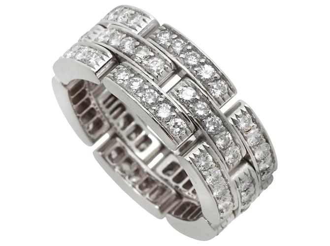 Cartier 18K White Gold Maillon Panthere Ring Golden ref.2470850 - Joli ...