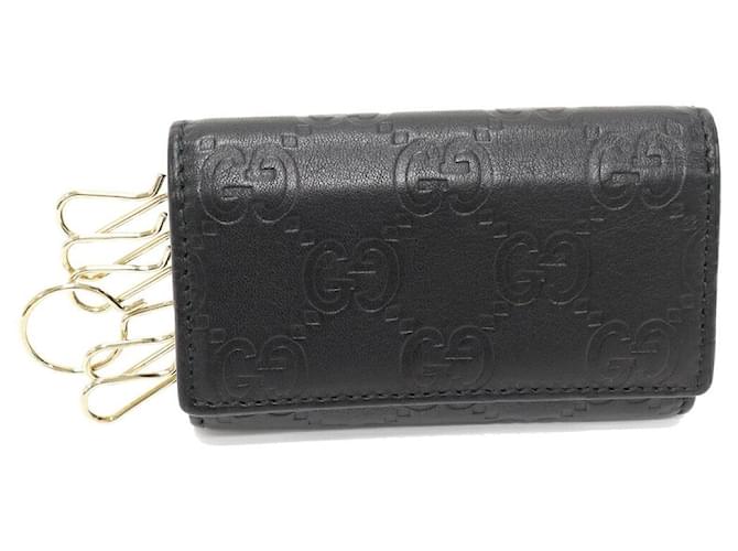 Gucci Key Case GG Black Leather Pony-style calfskin ref.2473845 - Joli ...
