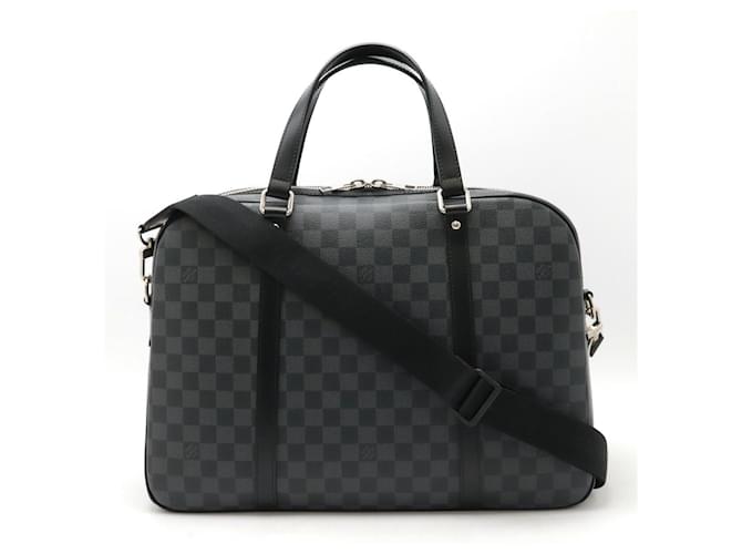 Louis Vuitton Yorne Damier Graphite 2way Briefcase Black Grey Cloth ...