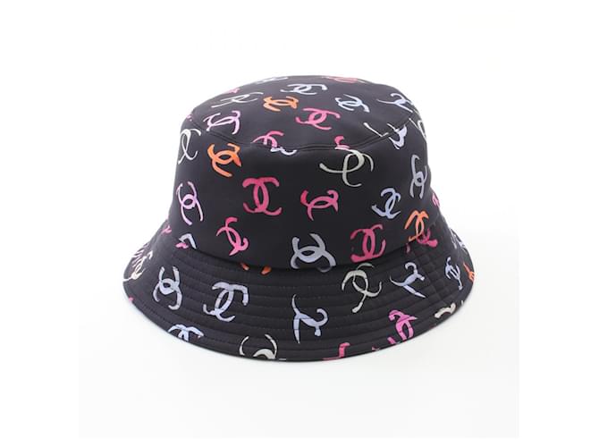 Chanel Coco Mark Bucket Hat Polyamide Hat Black Multiple colors ref ...