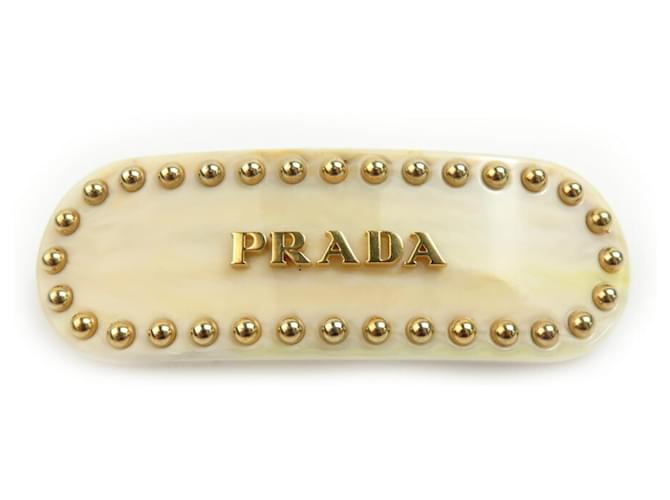 Prada Beige Resin Barrette ref.2485394 - Joli Closet