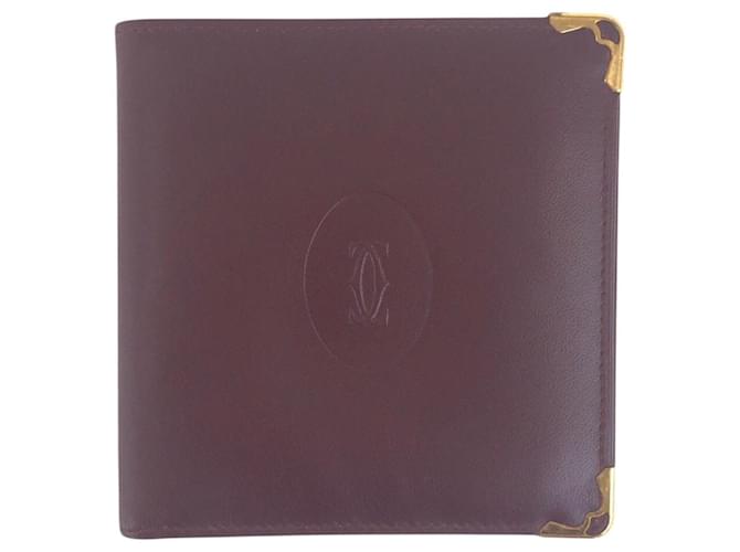 Cartier Must Line Leather Wallet Brown ref.2493166 - Joli Closet