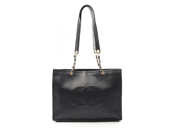 Chanel Deka Coco Mark Tote Bag Black Leather ref.JC2497268 (Sold ...