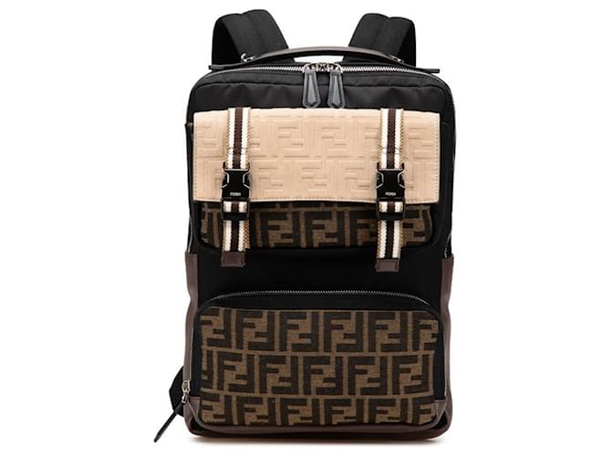 Fendi Zucca Backpack Brown Black ref.2498104 - Joli Closet