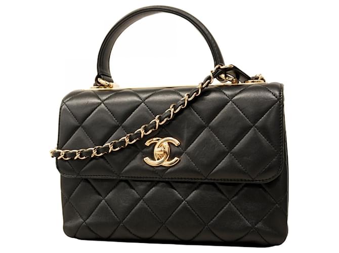 Chanel Trendy CC Handbag Black Leather ref.2504249 - Joli Closet