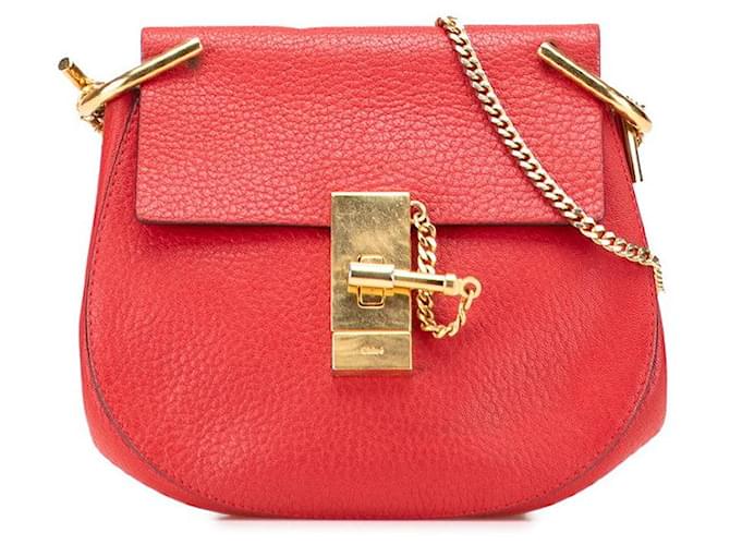 Chloé Chloe Drew Leather Shoulder Bag Red ref.2508610 - Joli Closet
