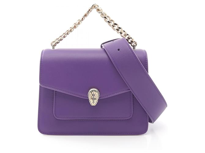 Bulgari Bvlgari Serpenti Forever Leather Handbag Purple ref.2508678 ...