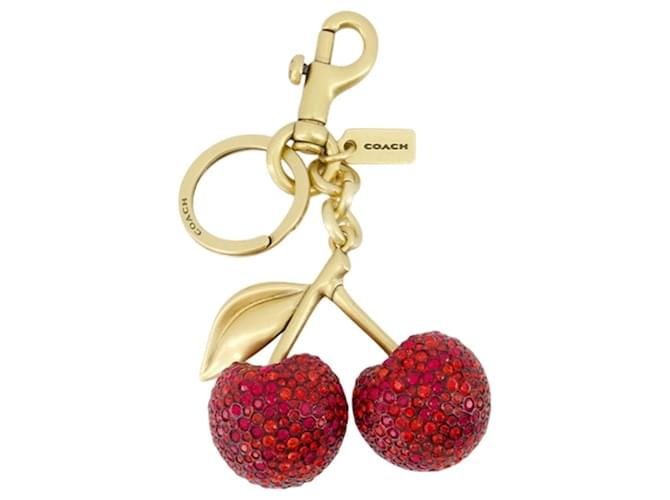 Small Cherry Bag Keychain - Coach - Metal - Red ref.2509897 - Joli Closet