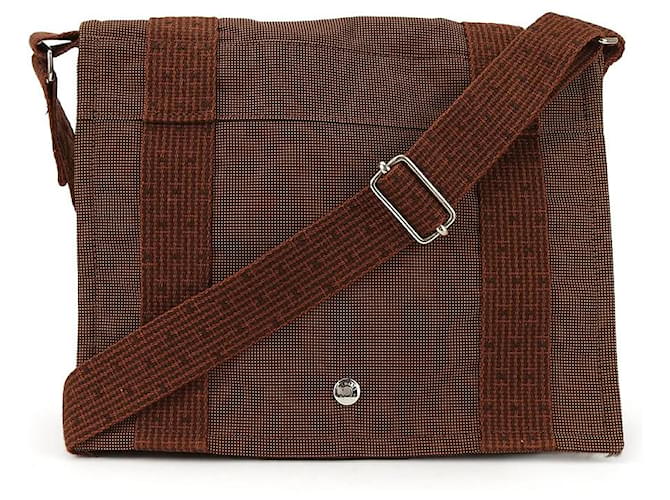 Hermès Hermes Her Line Canvas Shoulder Bag Metallic Bronze Cloth ref ...