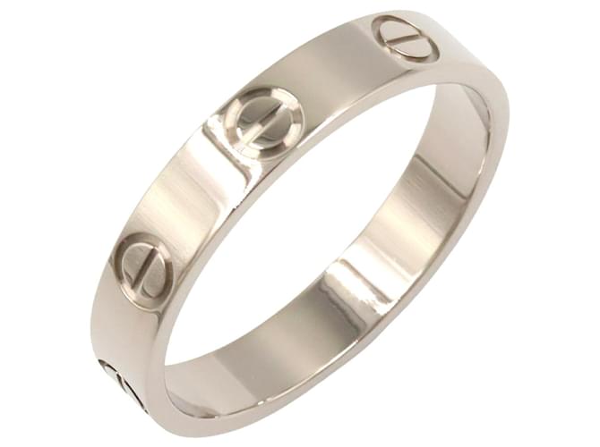 Cartier Mini Love Ring K18WG White Gold Silvery Metallic Metal ref ...
