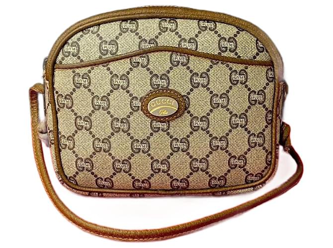 Gucci Old Gucci Plus Leather Shoulder Bag Brown ref.2512783 - Joli Closet