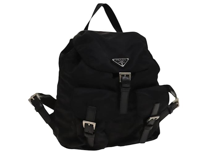 PRADA Backpack Nylon Black Silver Auth 135046 Silvery ref.2516070 ...