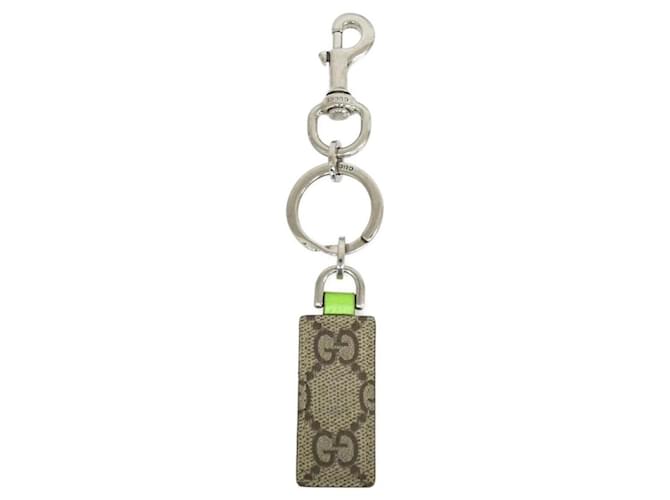 Gucci 794061 HUH3T Key Ring Beige Green Cloth ref.2521555 - Joli Closet