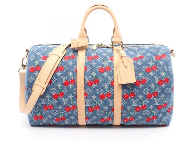 Louis Vuitton LV×TM Keepall Bandouliere 45 Boston Bag Blue Multiple ...