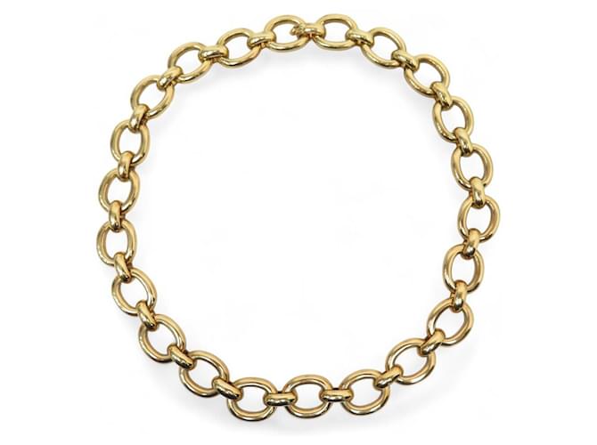 VINTAGE CARTIER BAIGNOIRE CHOKER IN 18K YELLOW GOLD 135GR GOLD NECKLACE ...