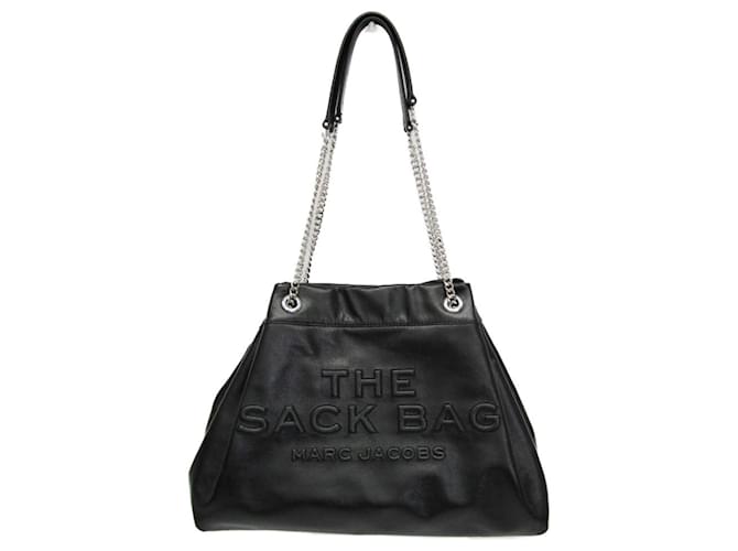 Marc Jacobs The Large Chain Sack Bag Black Leather ref.2526471 - Joli ...