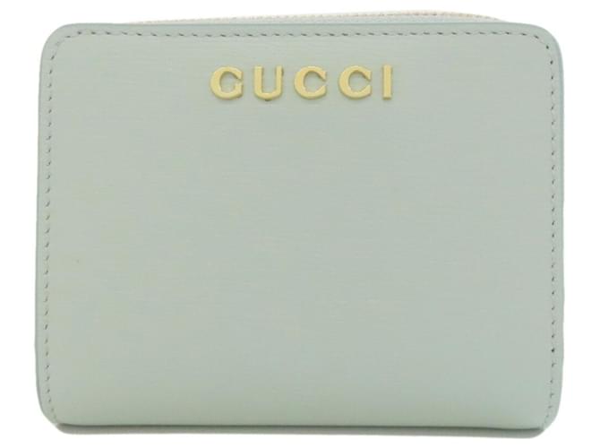 Gucci 772639 Script Mini Wallet Light blue Leather ref.2526714 - Joli ...