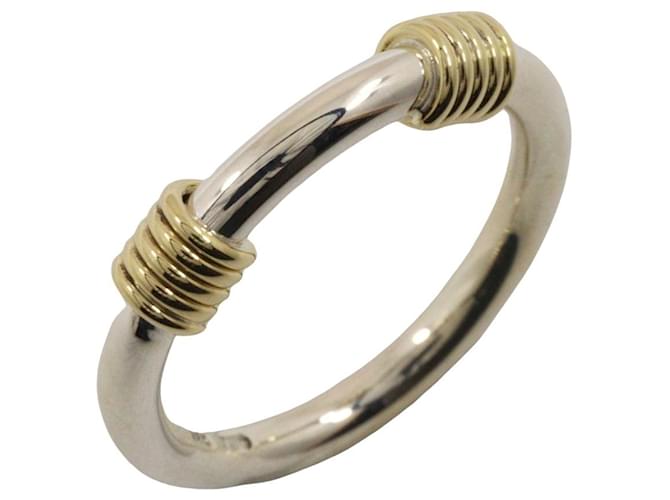 Tiffany & Co. Double Coil Ring Silver and gold Silvery ref.2533691 ...