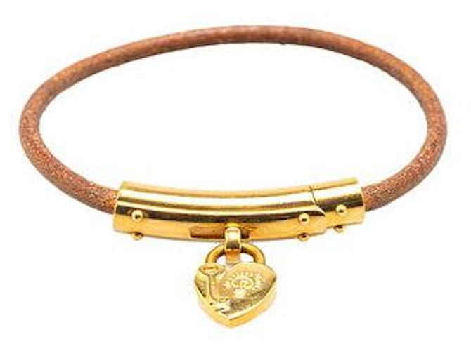 Hermès Hermes Heart Cadena Motif Leather Bracelet Brown ref.2544665 ...