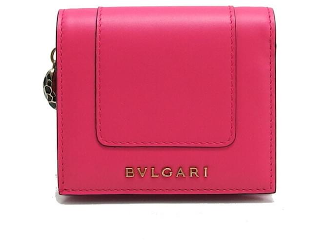 Bulgari Bvlgari Serpenti Forever Tri-fold Compact Wallet Pink Leather ...