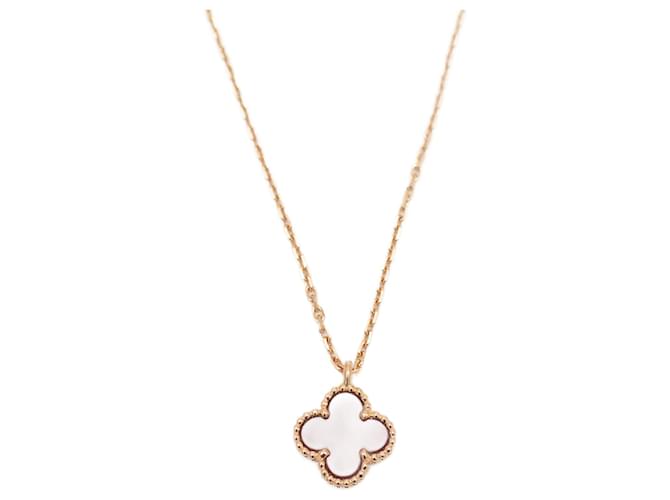 Van Cleef & Arpels Sweet Alhambra Necklace in Pink Gold Golden ref ...