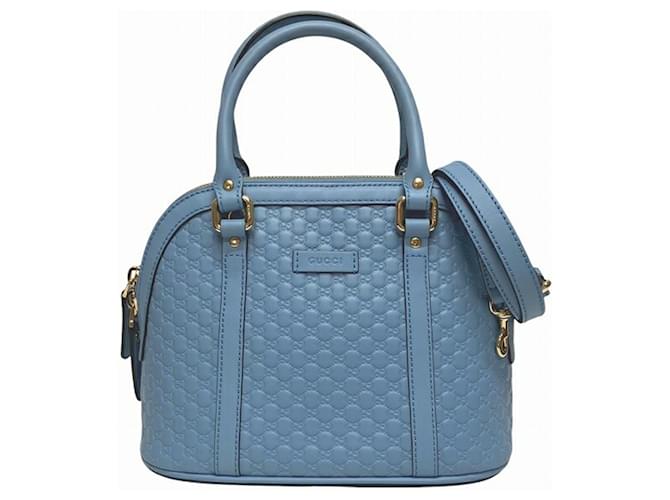 Gucci Light Blue Handbag/Shoulder Bag Leather ref.2563347 - Joli Closet