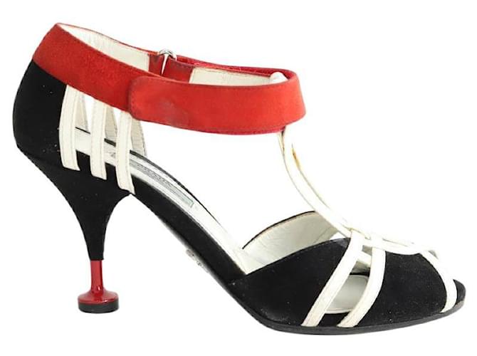 Prada Red suede heels Deerskin ref.2564071 - Joli Closet