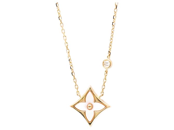 Louis Vuitton Pandantif Star Blossom BB Necklace Golden Pink gold ref ...