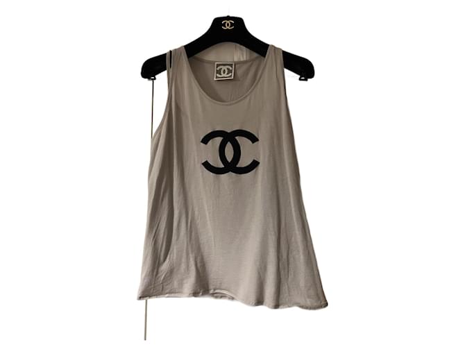 Chanel Tops Black Grey Silk Cotton ref.2577765 - Joli Closet