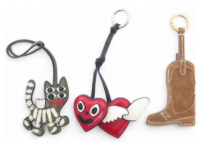 NEW LOT 3 CHARMS ZADIG & VOLTAIRE FOR BAG KEYCHAIN TEX TIGER LOVE ...