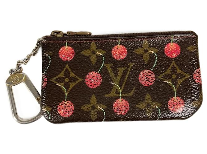 Louis Vuitton Monogram Cherry Coin Purse Brown Red Patent leather ref ...